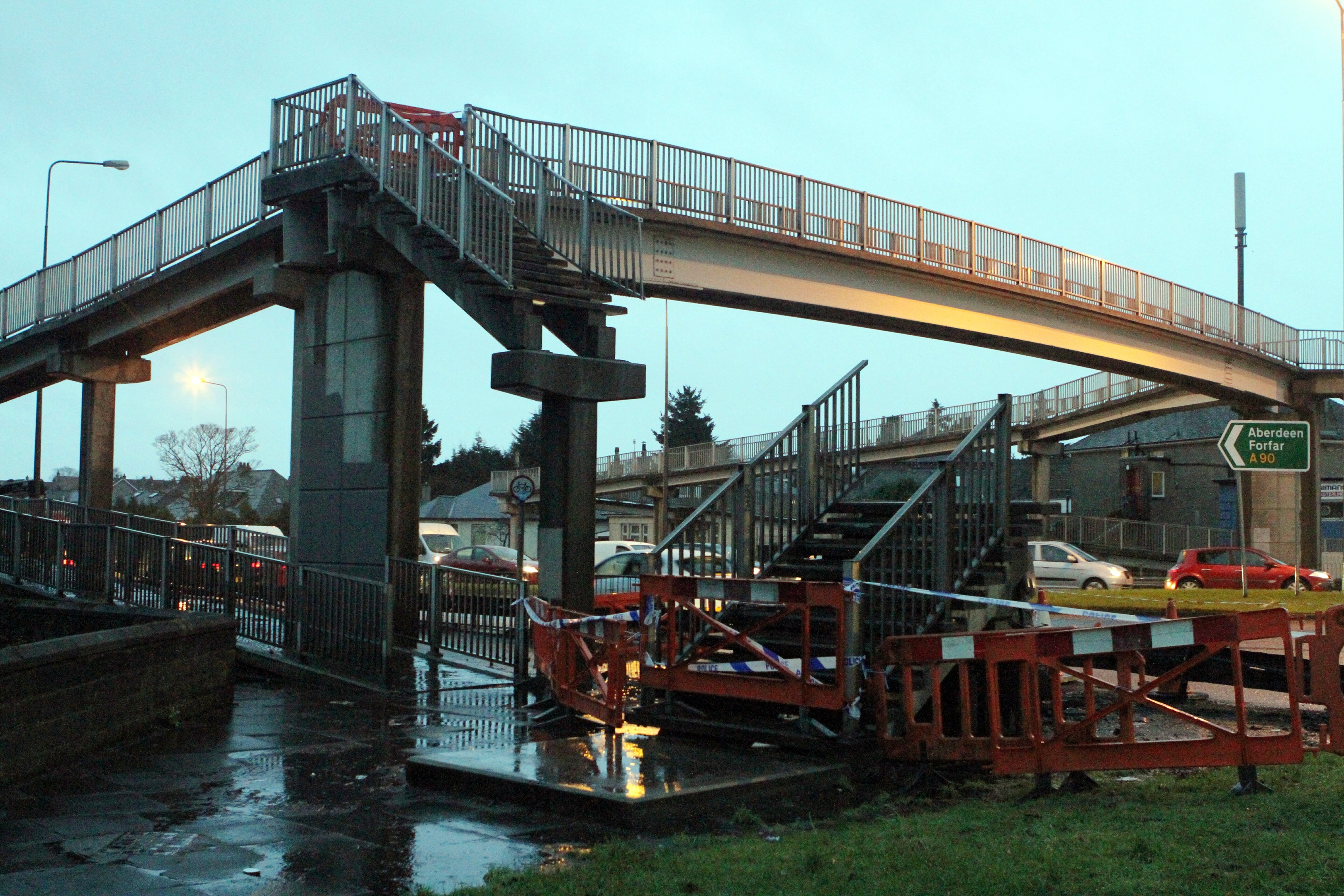 Engineers look to repair Kingsway overpass after crash - Evening Telegraph
