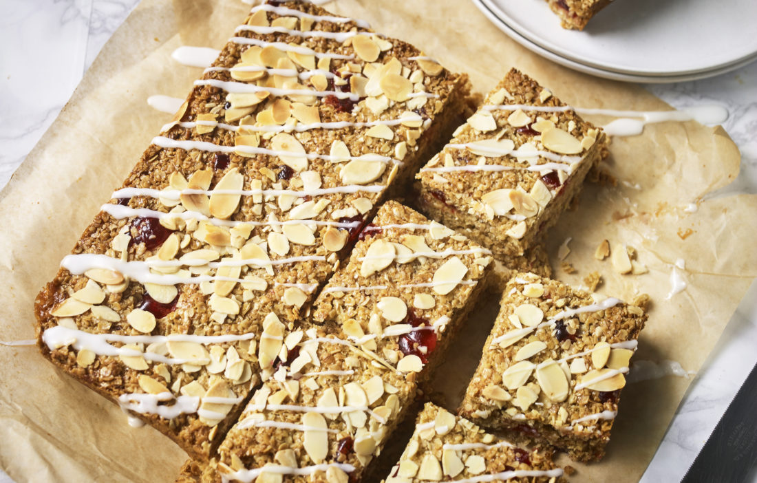 Cherry Bakewell Flapjacks - The People's Friend