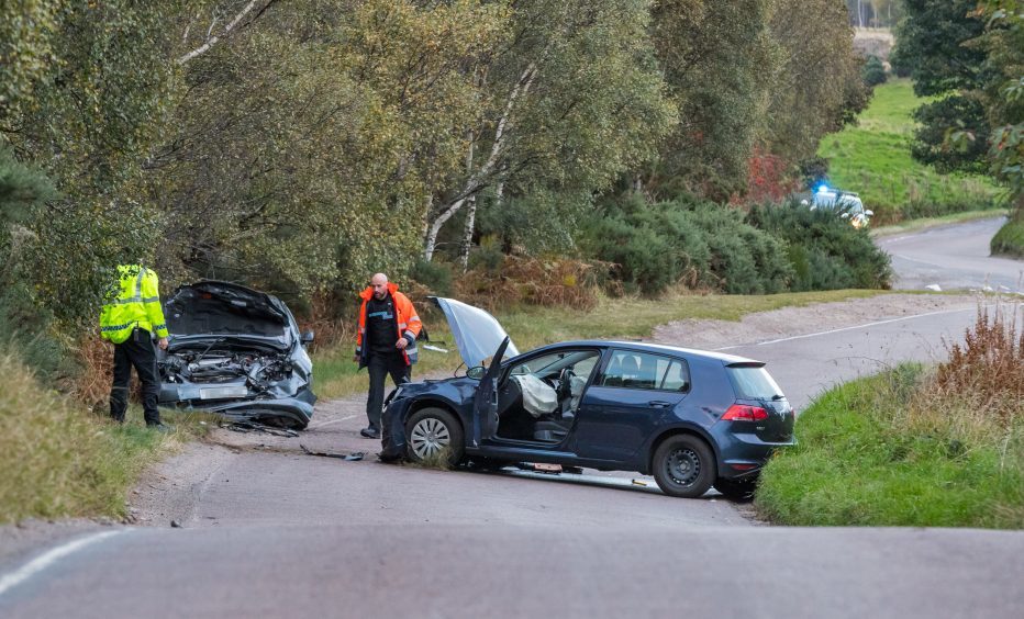 Police appeal for witnesses after four injured in two-car crash in Moray