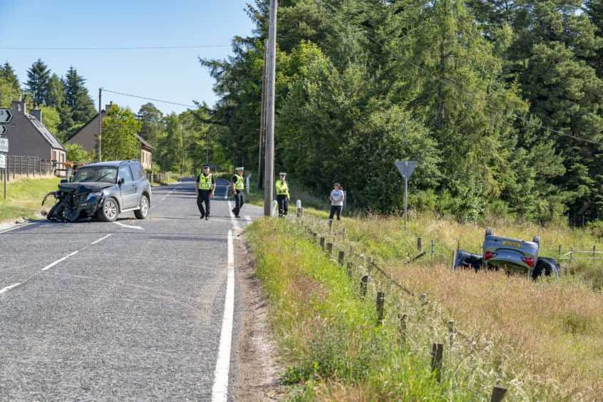 Two people in hospital following morning car crash on A95 near Keith ...