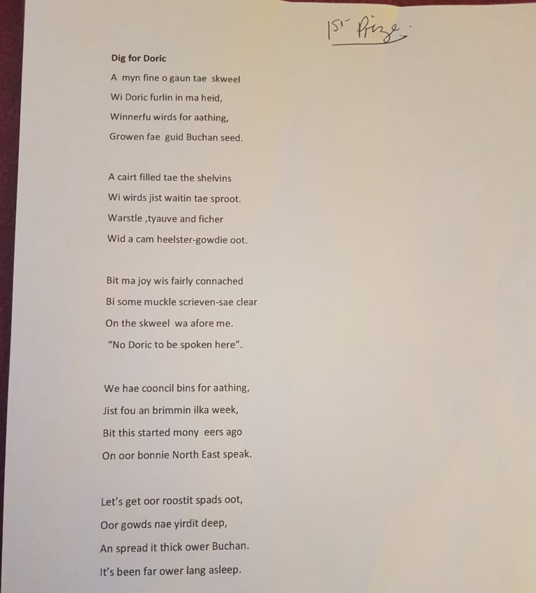 Read these winning Doric poems from the Keith Festival of Traditional ...