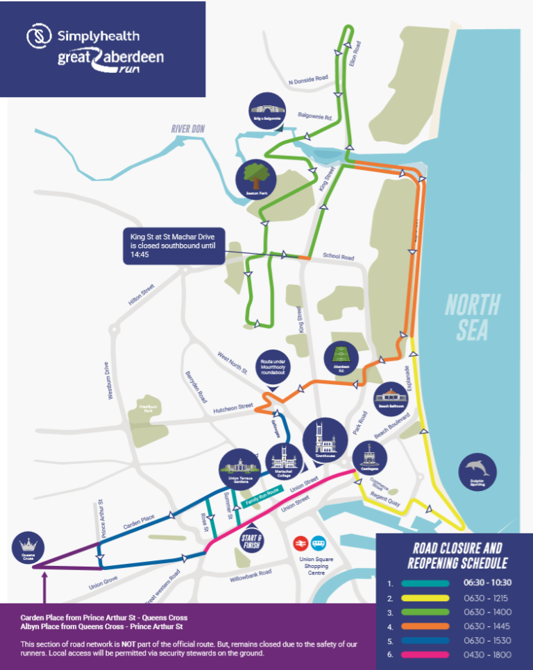 IN FULL: The city streets that will be closed for Great Aberdeen Run ...