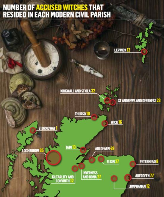 New interactive map shows where women accused of witchcraft lived in ...