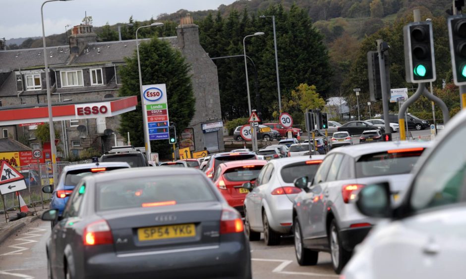 Two-vehicle crash at Aberdeen's Haudagain roundabout