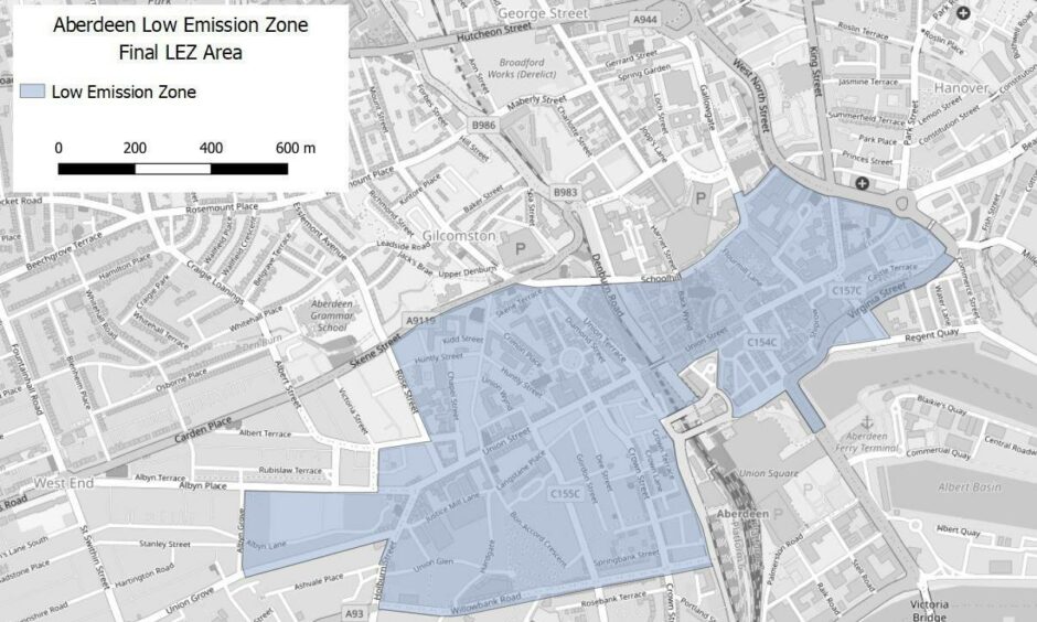 Aberdeen's Low Emission Zone plans reduced in size after public feedback