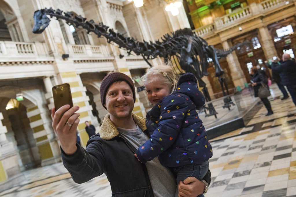 VIDEO: First visitors admire Dippy the dinosaur as new exhibit unveiled ...