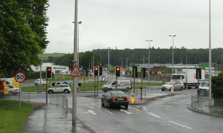 Traffic backing up for miles from Dundee due to broken down HGV