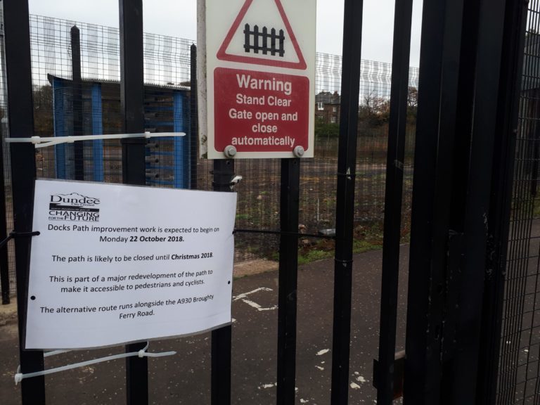 Dundee Docks cycle path to close from next week until Christmas for upgrade