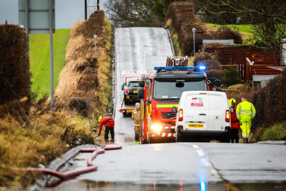 Roads closed across Fife as region battered by torrential rain and gale ...