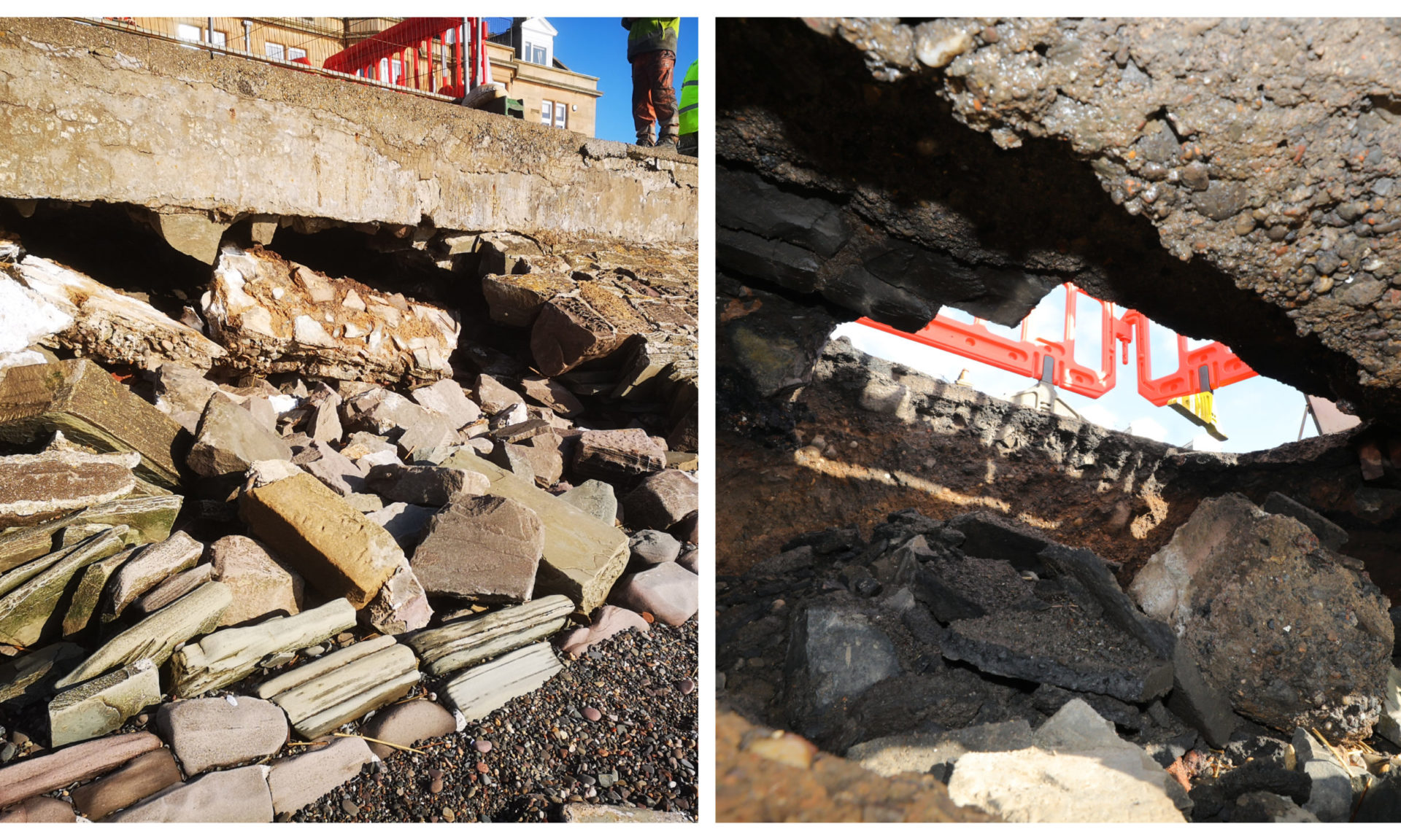 VIDEO: Footage shows scale of seawall collapse as void opens up in ...