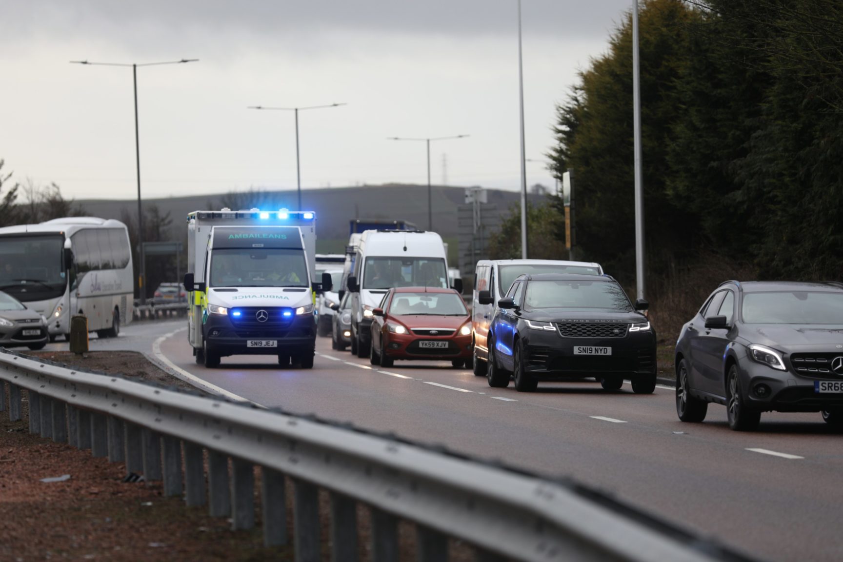 One dead and seven taken to Ninewells after crash closes A90 between ...