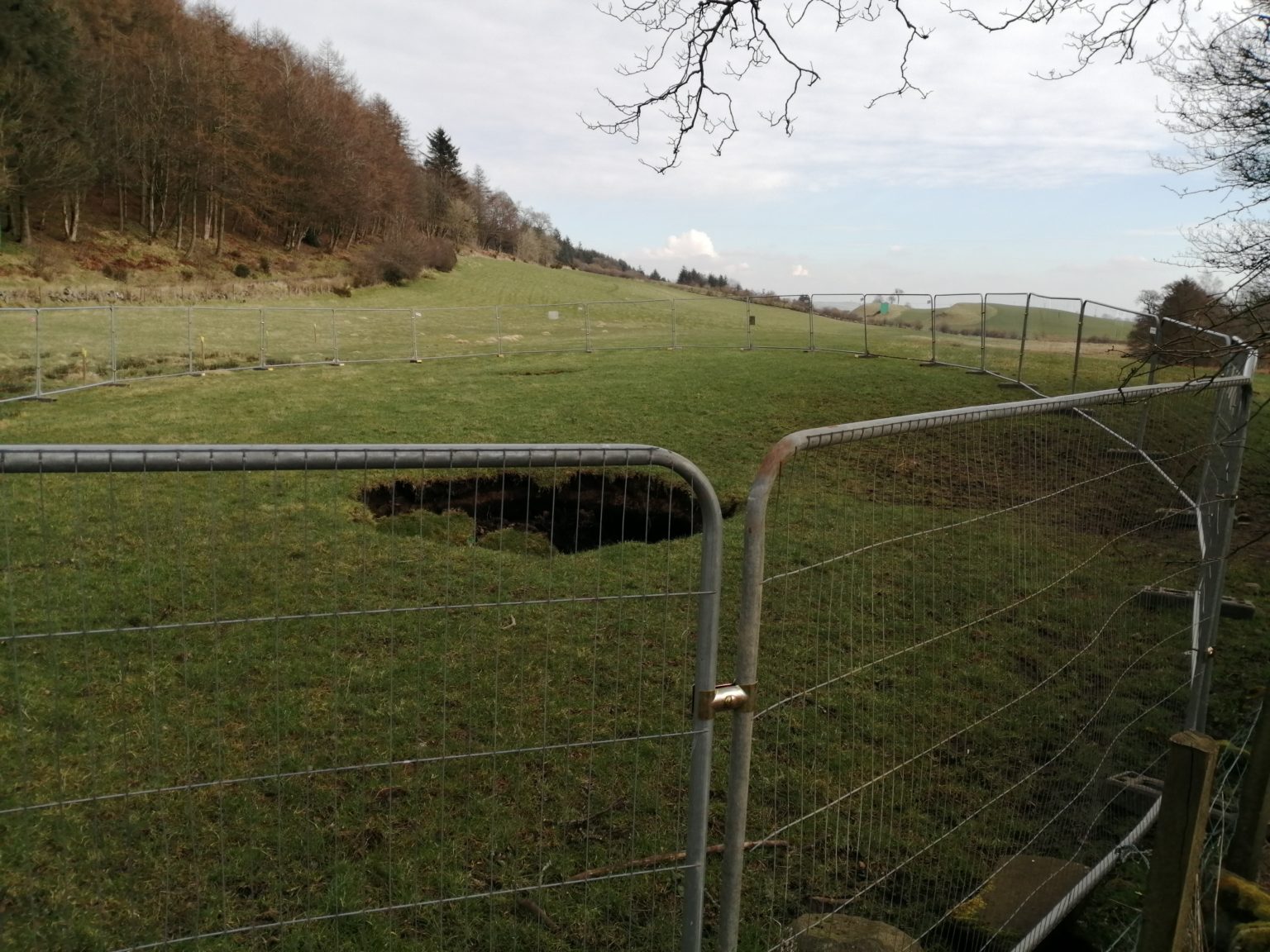 Old mine workings cause giant sinkhole to appear in Fife field - The ...