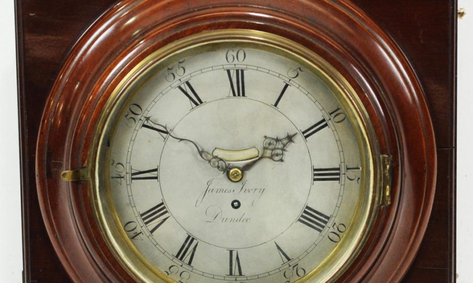 18th Century wall clock by Dundee clockmaker James Ivory has a good ...
