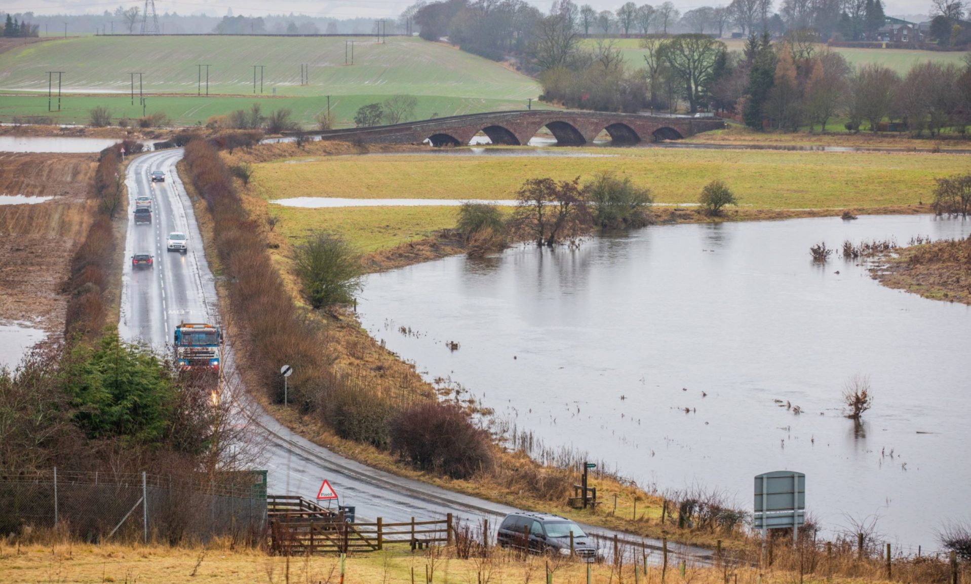 Flood fears across Perthshire and Angus as river bursts its banks