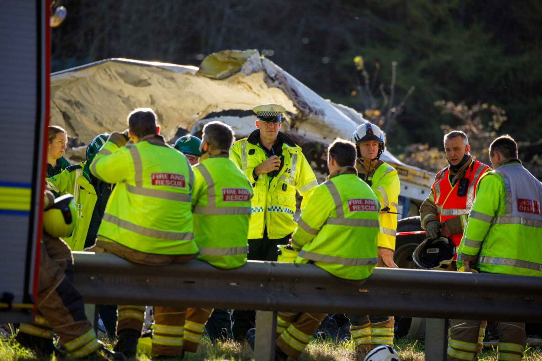 Driver dies after lorry crashes off flyover on M90 near Perth