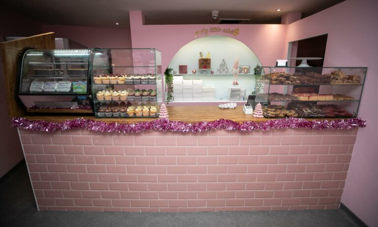 Hollie McNeil opens pink themed bakery shop Pretty Little Cakes