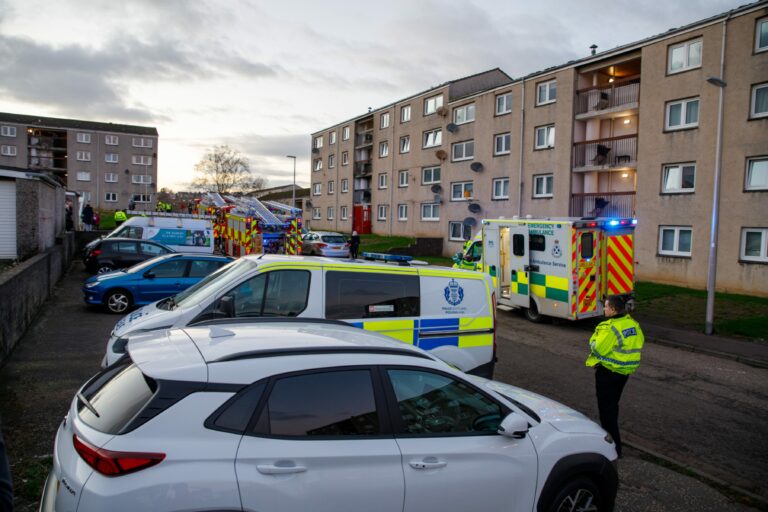 Residents evacuated during fire at Dunfermline flats