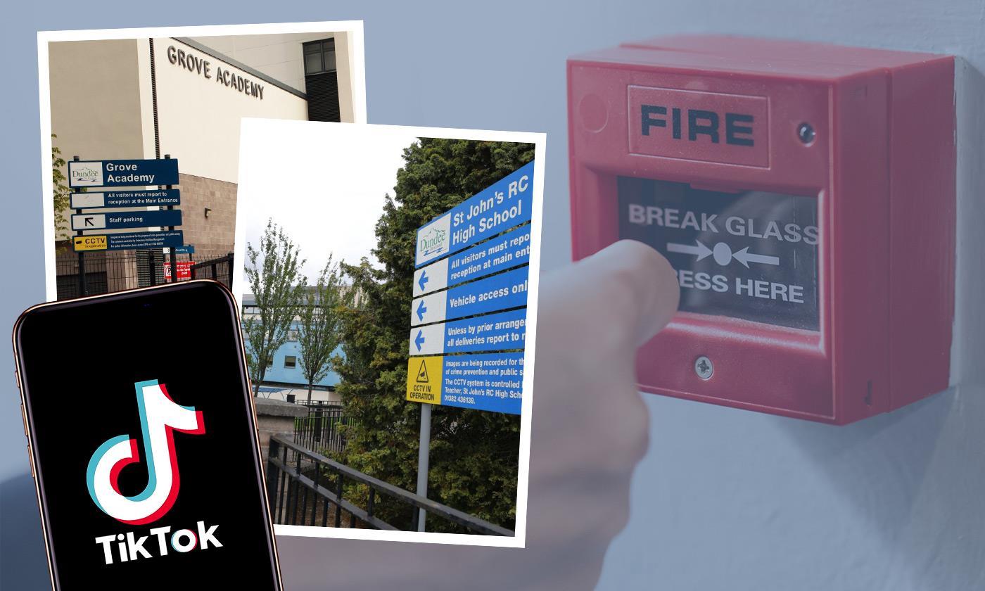 Anger as Tiktok fire alarms craze continues at Dundee schools