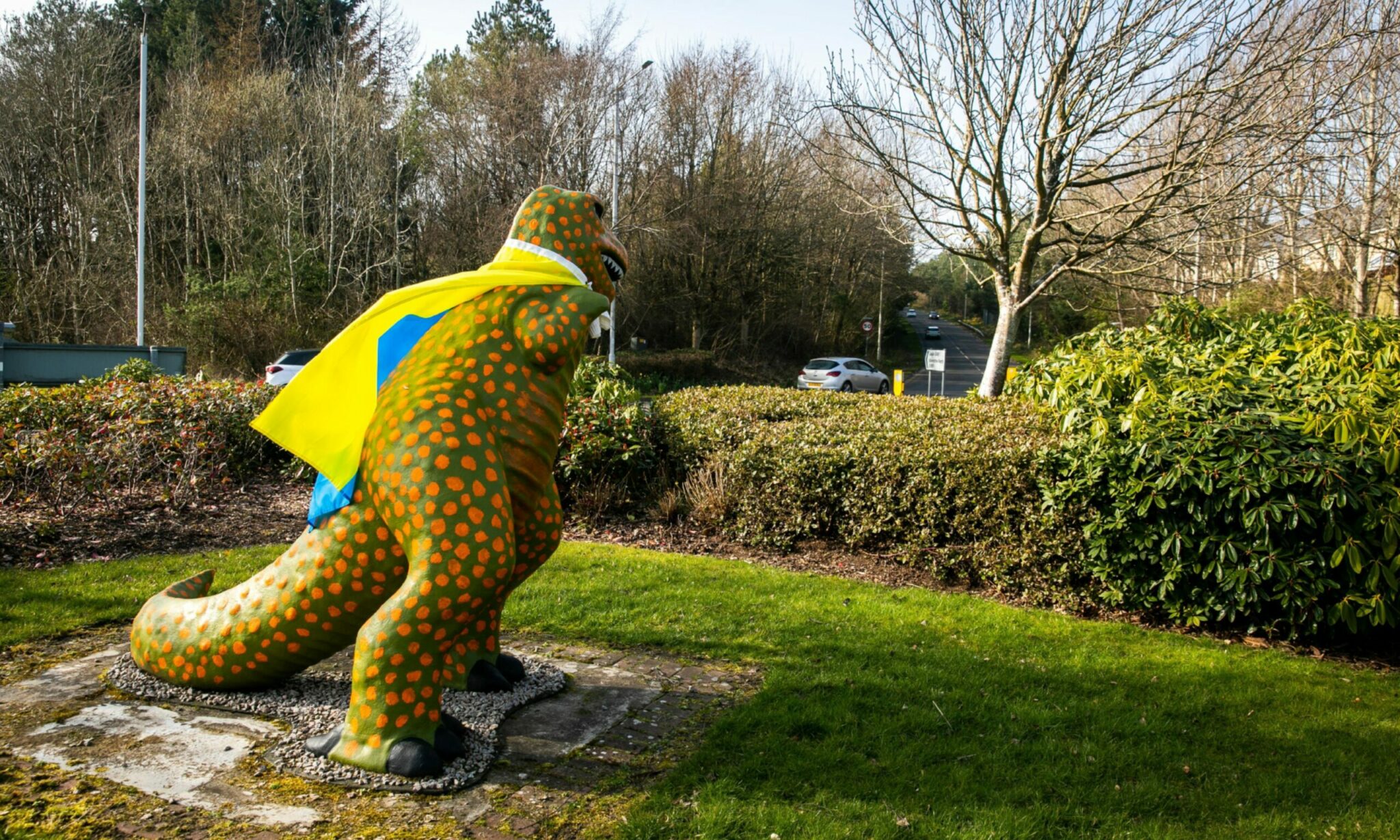 Rexie the dinosaur: Fife's iconic T-Rex shows support for Ukraine