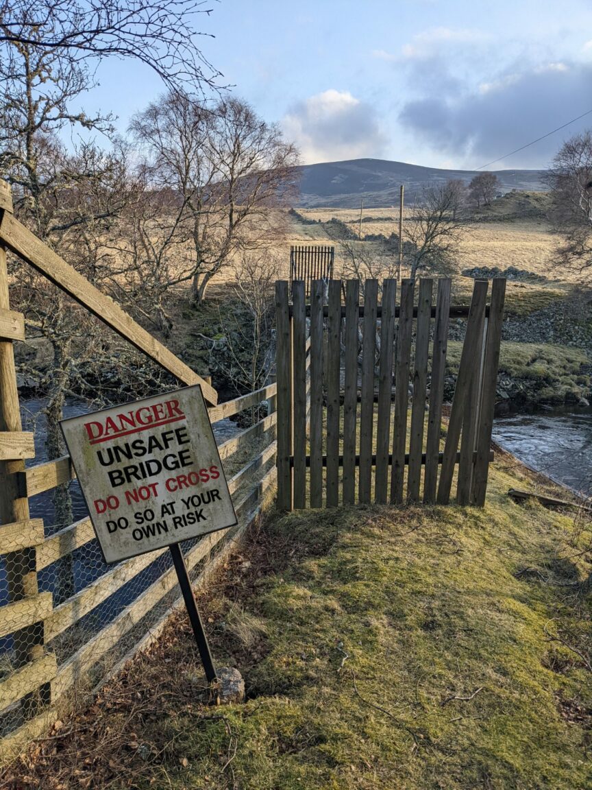 Impassable Glen Esk bridge raises questions on ancient right of way