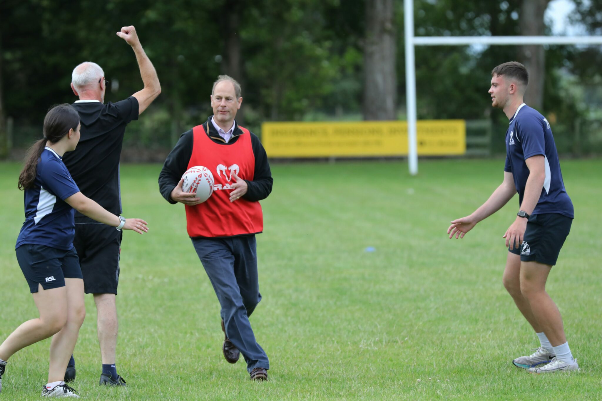 Stroll in the park as Earl of Forfar tackles walking rugby in Angus visit