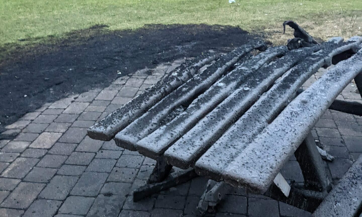 Gallatown Park: Anger at Kirkcaldy bench fire amid deliberate act fears