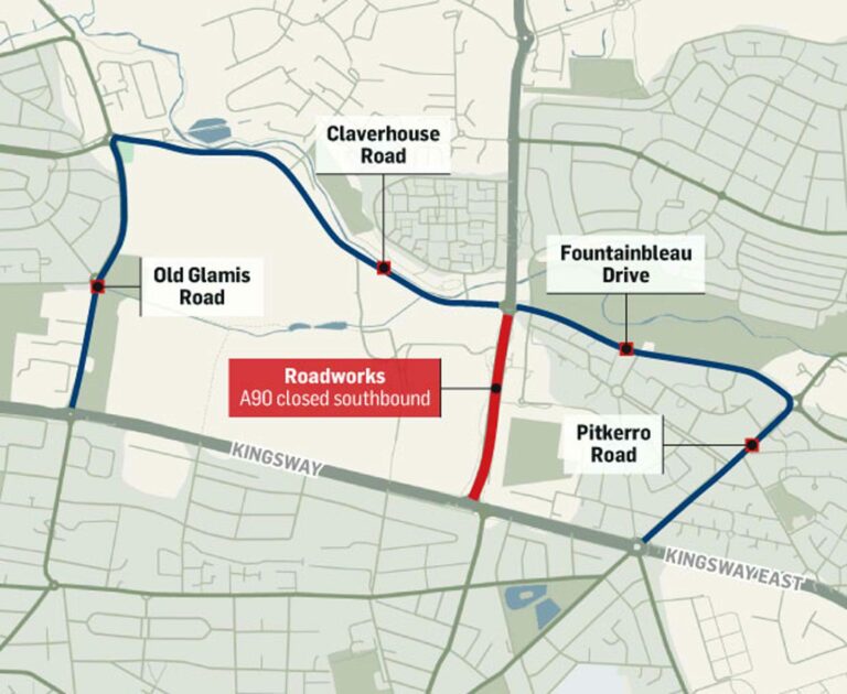 Section of A90 at Forfar Road junction in Dundee set to shut for roadworks