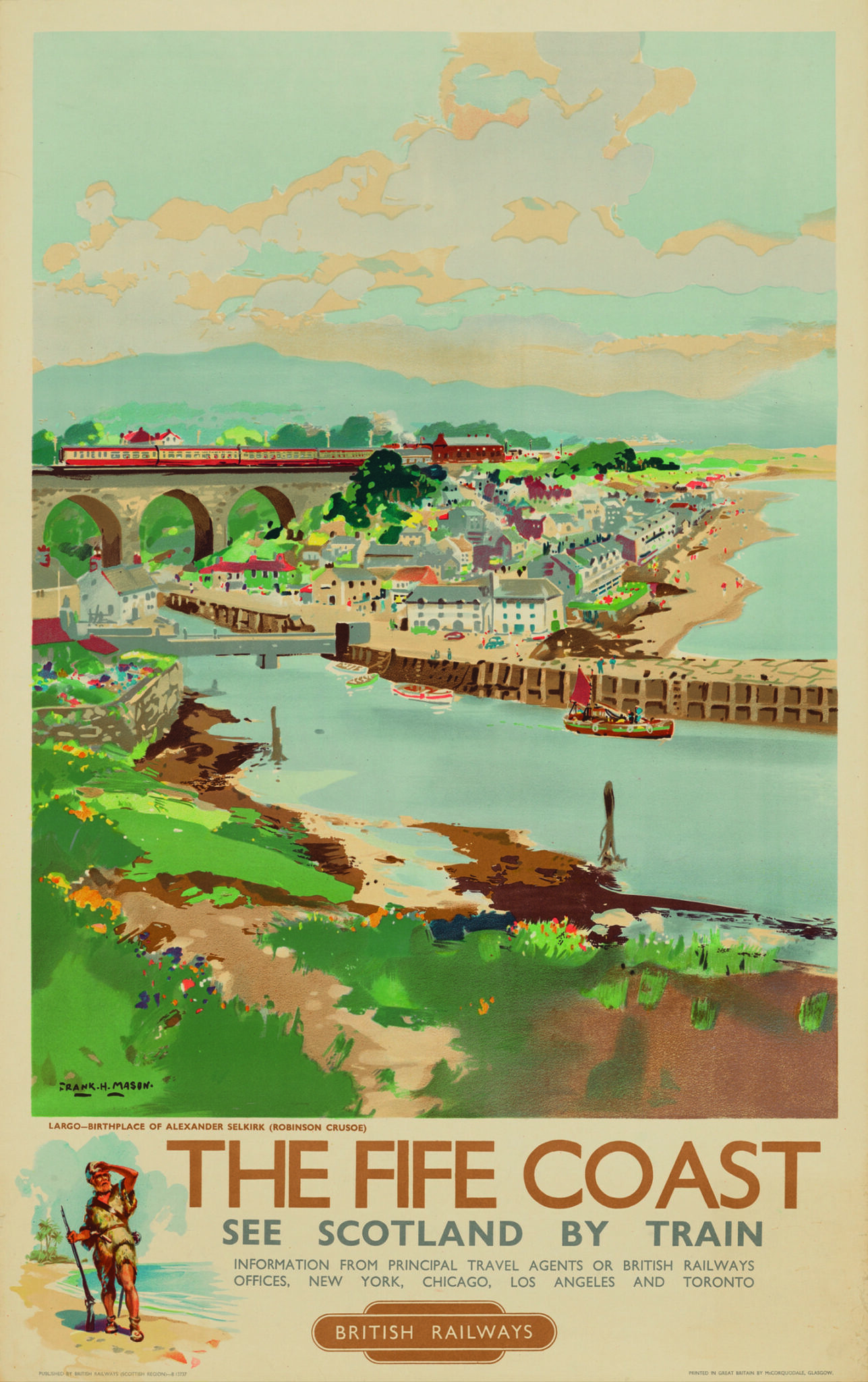 Vintage Forth Bridge railway poster sells for £12,600