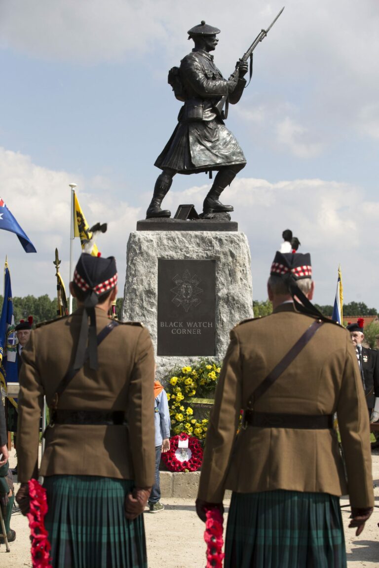 Belgian service for WWI Angus Black Watch soldier 104 years on