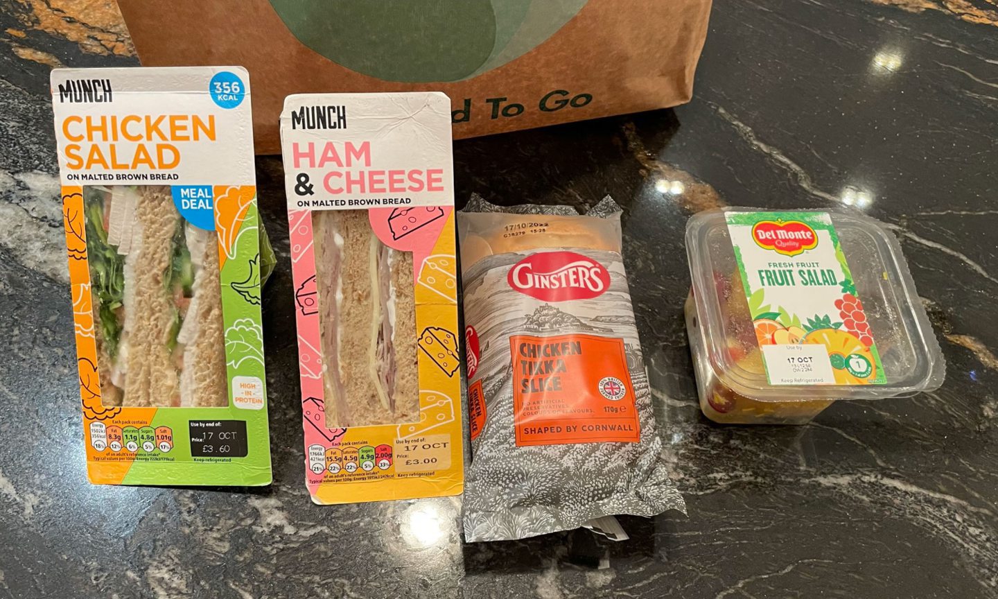 What I got in my WHSmith Too Good To Go bag inside Ninewells