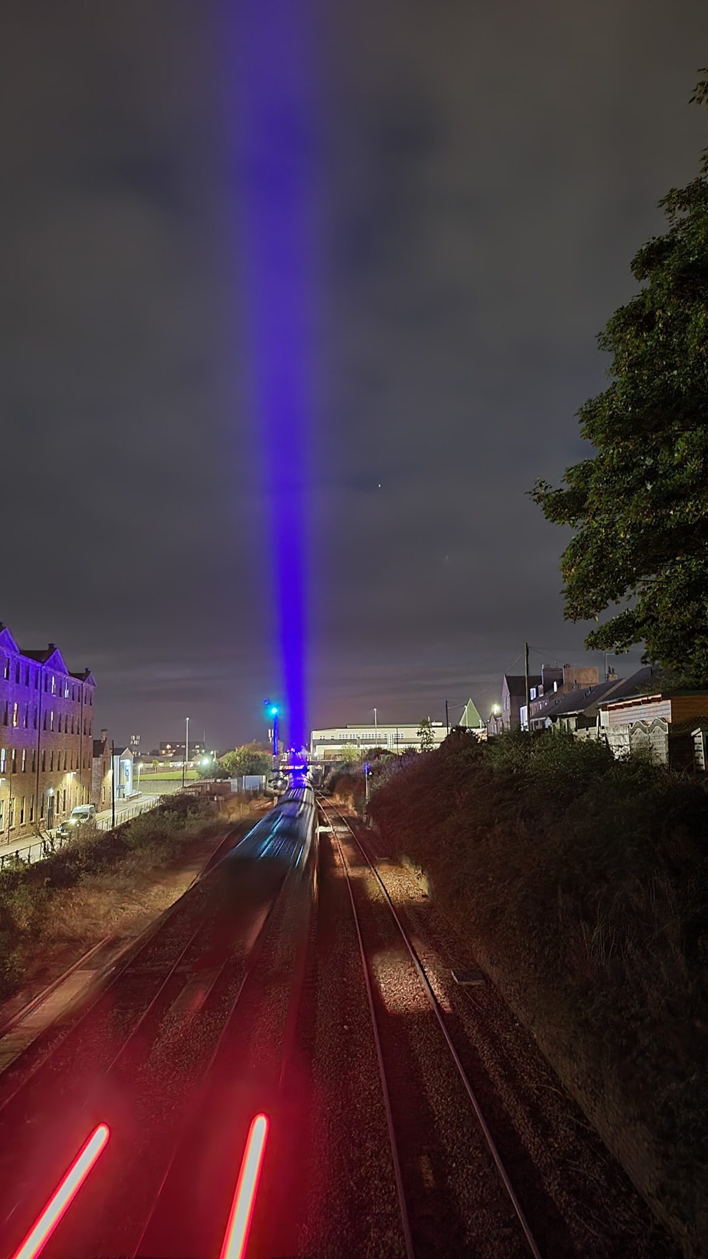 'Flying Banana' train: Why a blue laser beam appeared in Arbroath