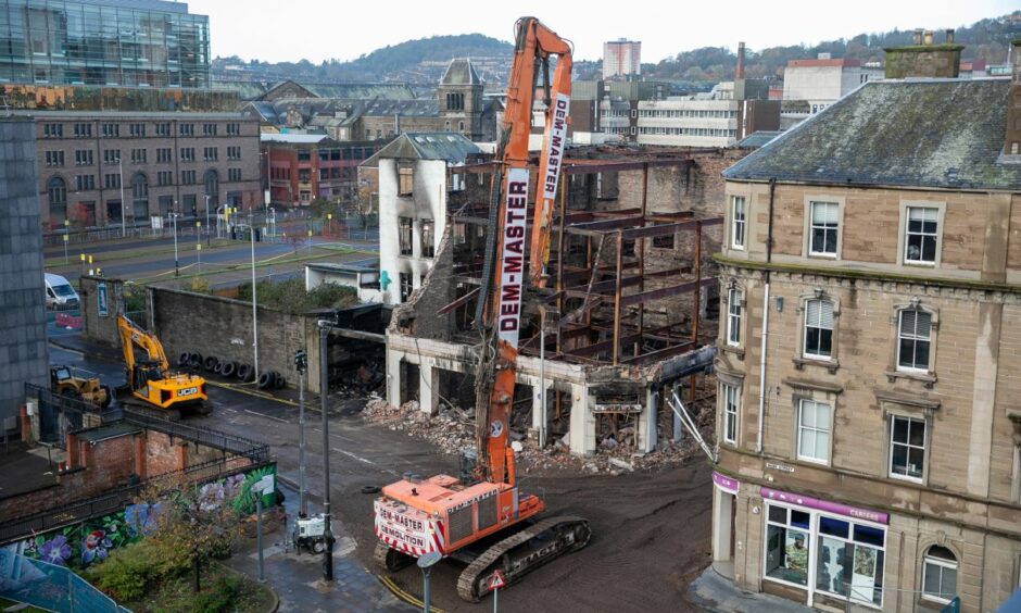 Robertson's building owner breaks silence as demolition begins