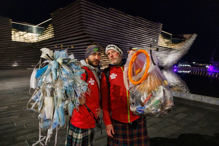 Duo pick up 800 face masks in walk from Dover to Dundee