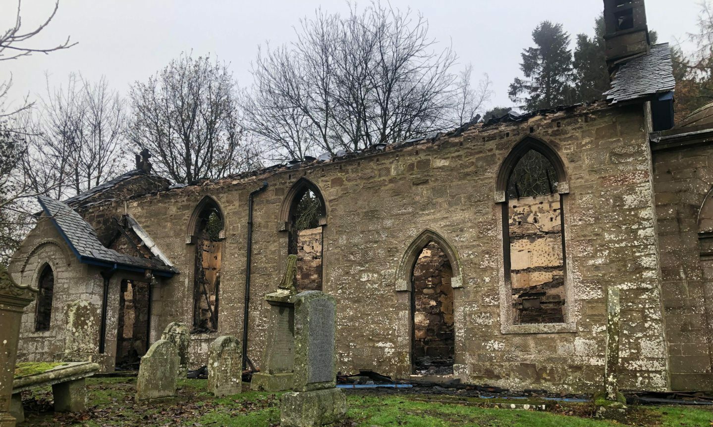 Video: 'Horrendous' fire at 900-year-old Angus church