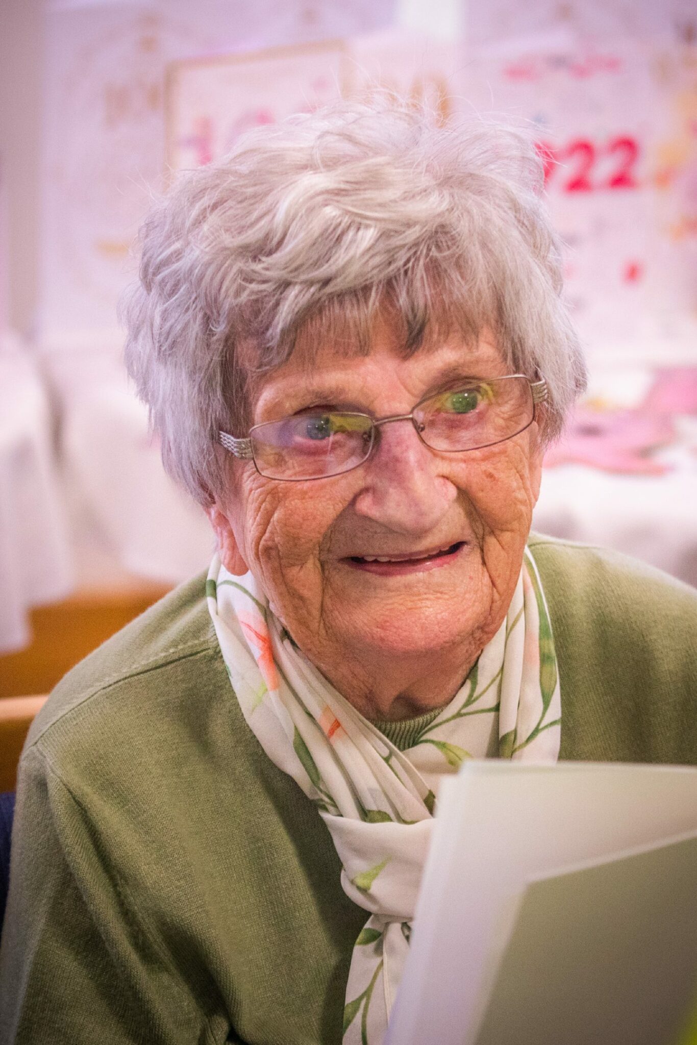 Birthday card from the King for Jean Burness of Montrose on 100th