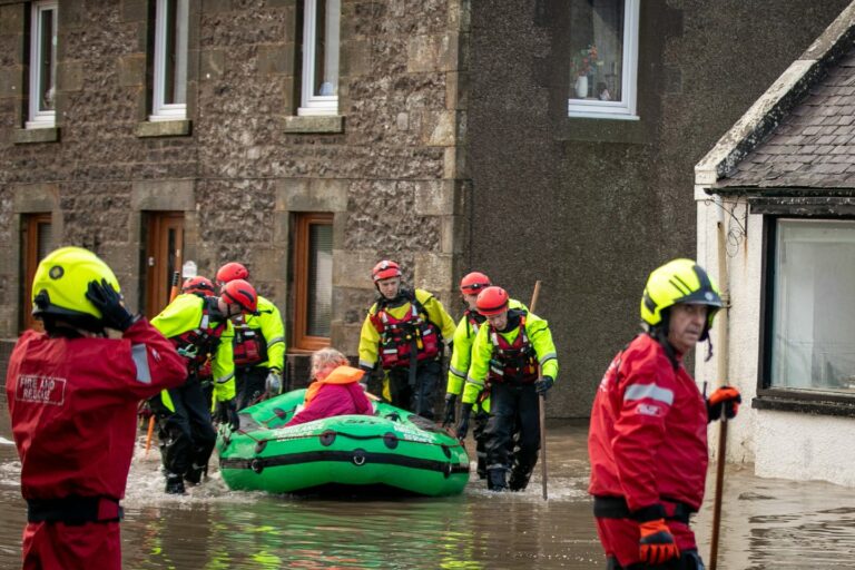 Three people rescued from Pitscottie home as flooding hits Fife