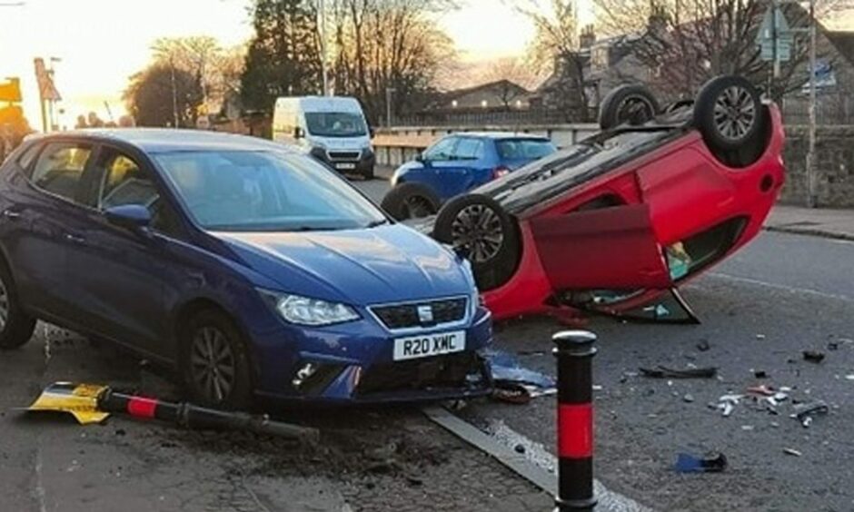 Car overturns and hits parked vehicle in Cowdenbeath - The Courier