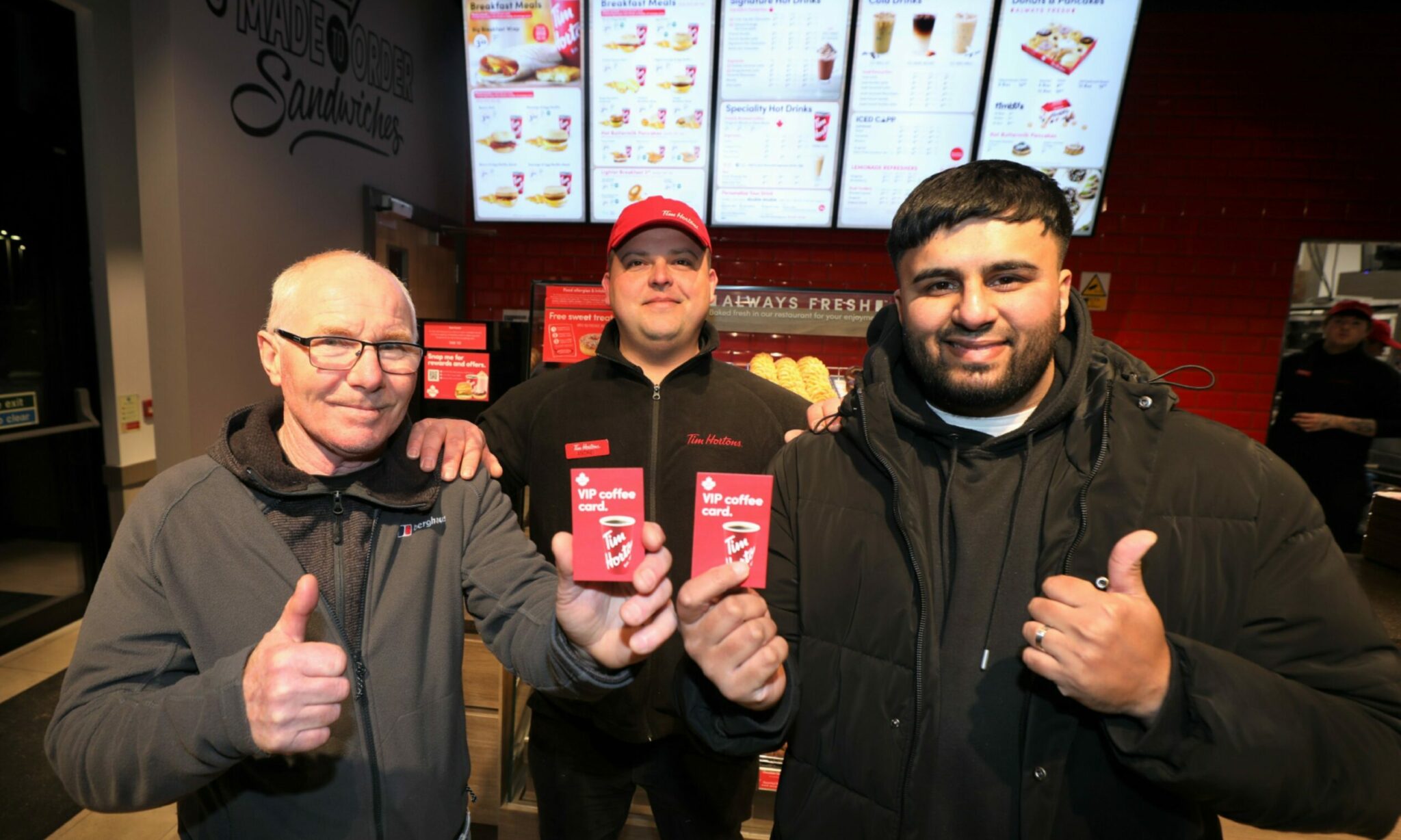 Man waited waited 16 hours to win coffee at Tim Hortons Dundee