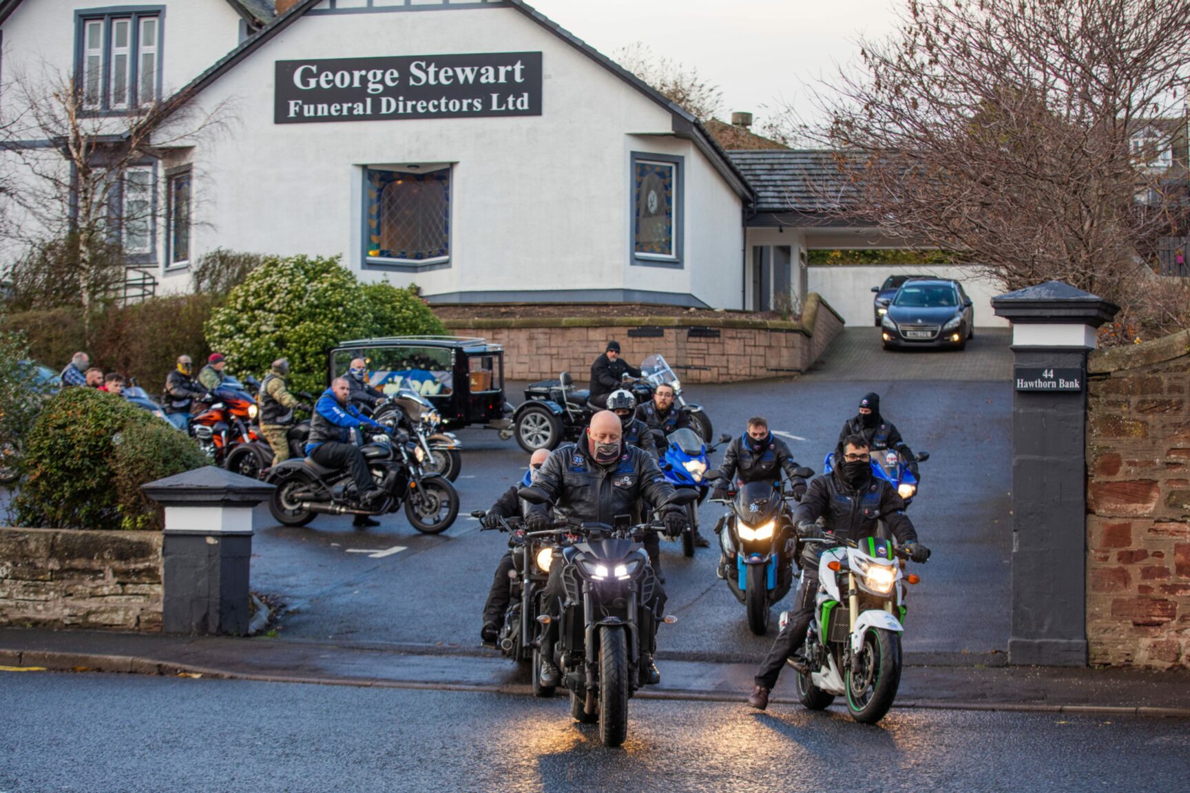 Jon Marsh: Procession of bikers lead Brechin dad on final journey