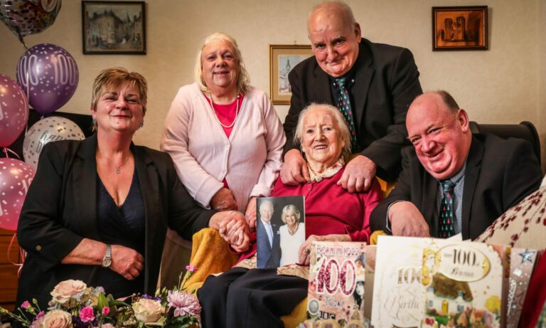 Forfar woman Jessie Simpson celebrates her 100th birthday