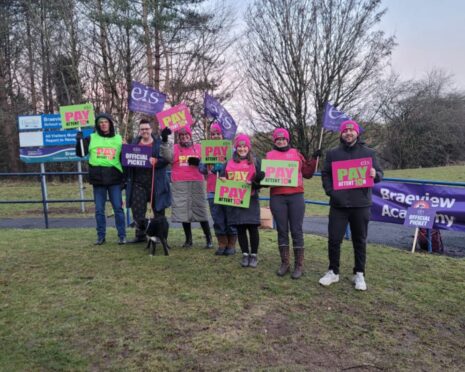Pictures of Tayside and Fife secondary school teachers on strike