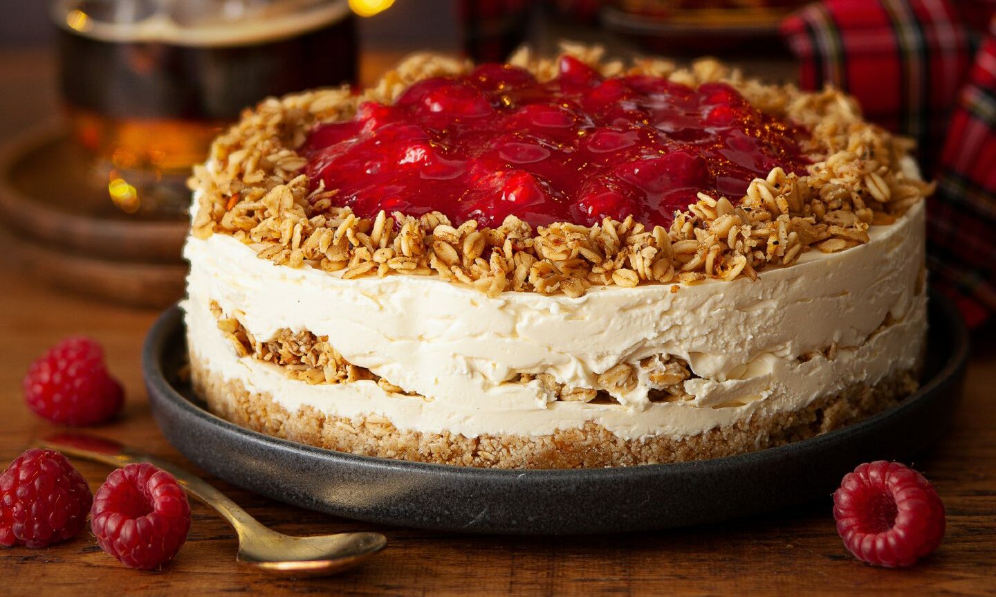 Recipe: Drambuie Burns Night cranachan cheesecake