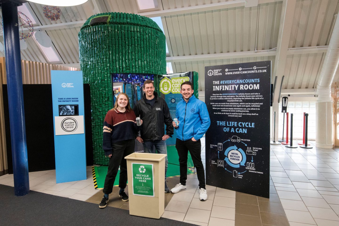Infinity Room shows wonder of recycling at Dundee Science Centre