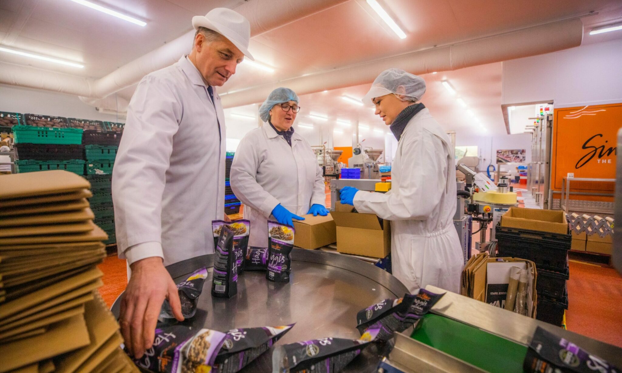 Inside Simon Howie's 'pudding room' where 2 million haggis are made