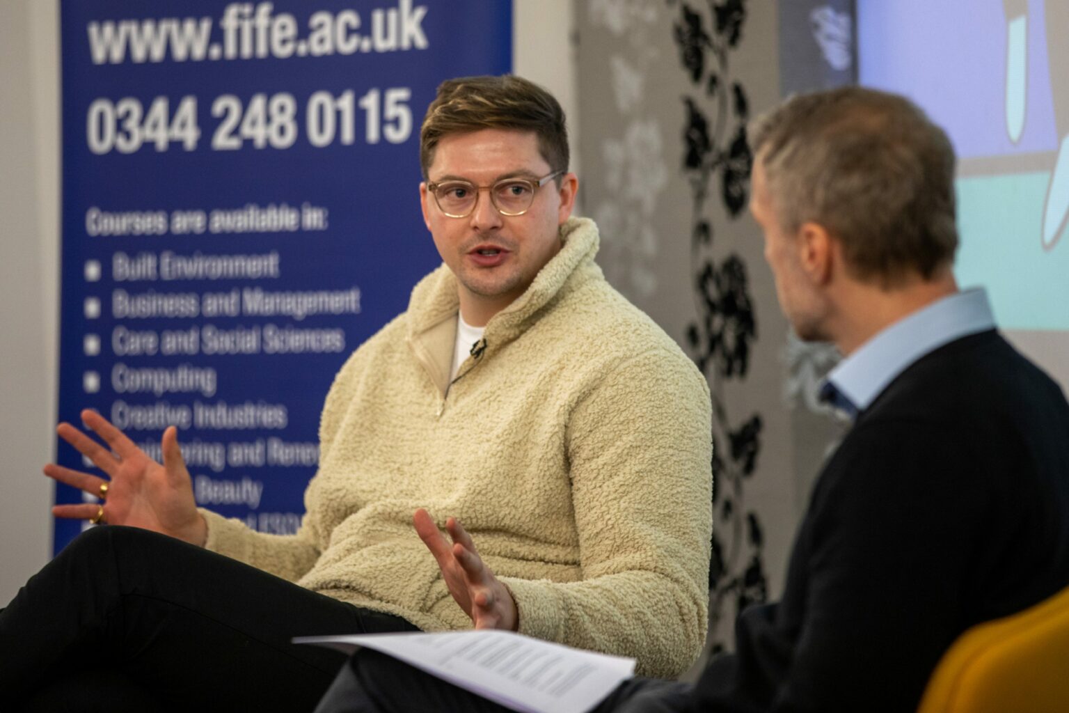 Love Island star Dr Alex George on mental health at Fife College