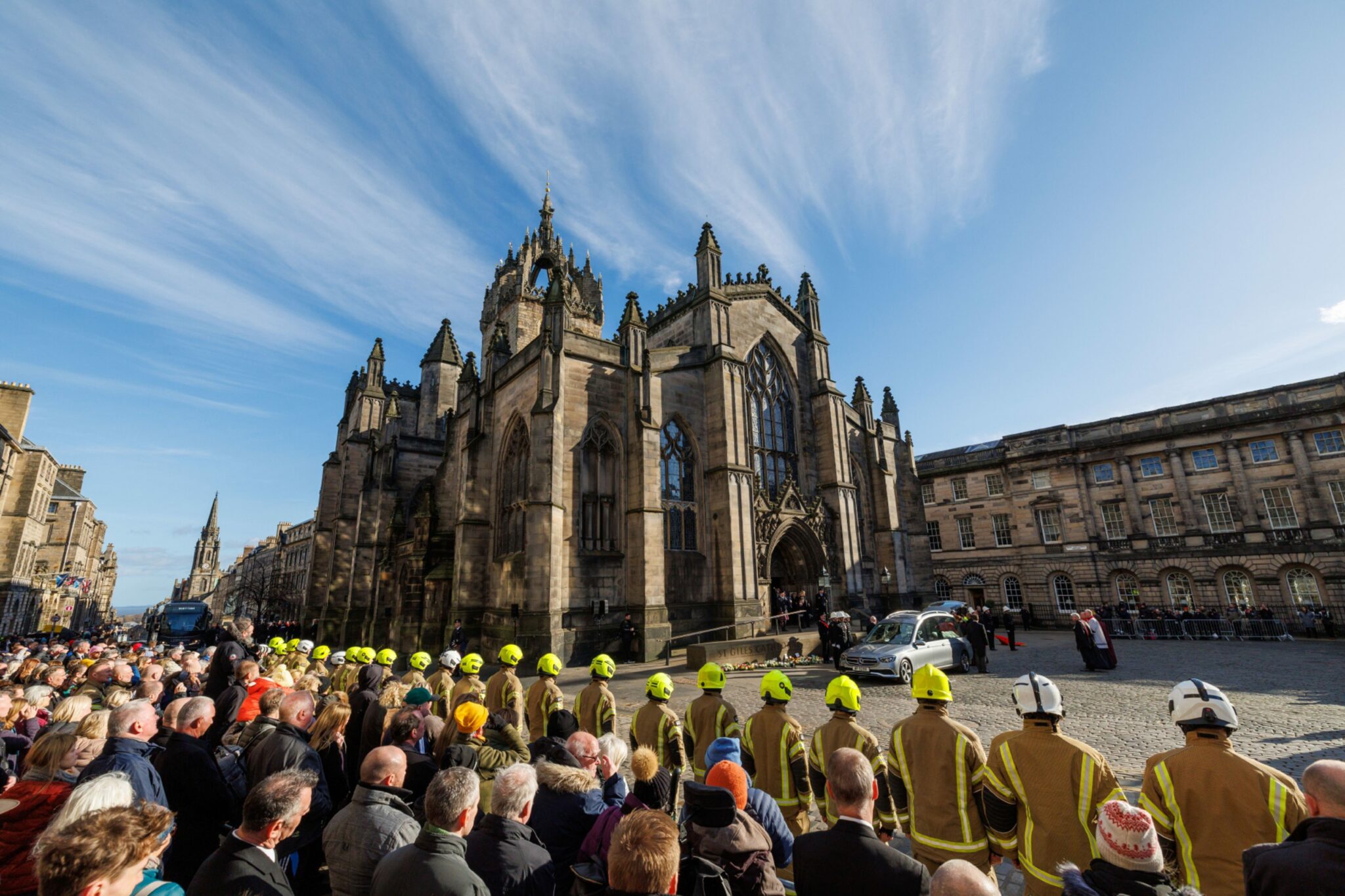 Barry Martin: Thousands line Royal Mile for Fife firefighter's funeral