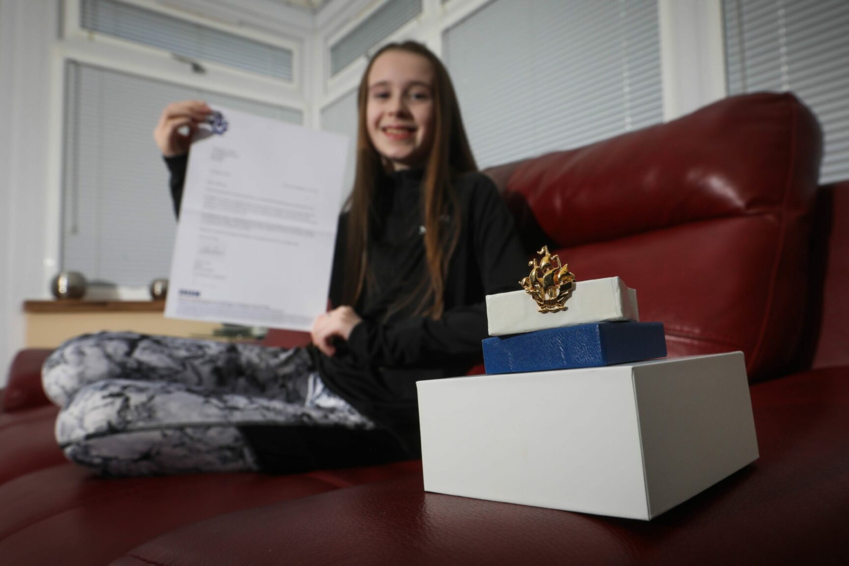 Catherine Letford, 10, awarded rare gold Blue Peter badge