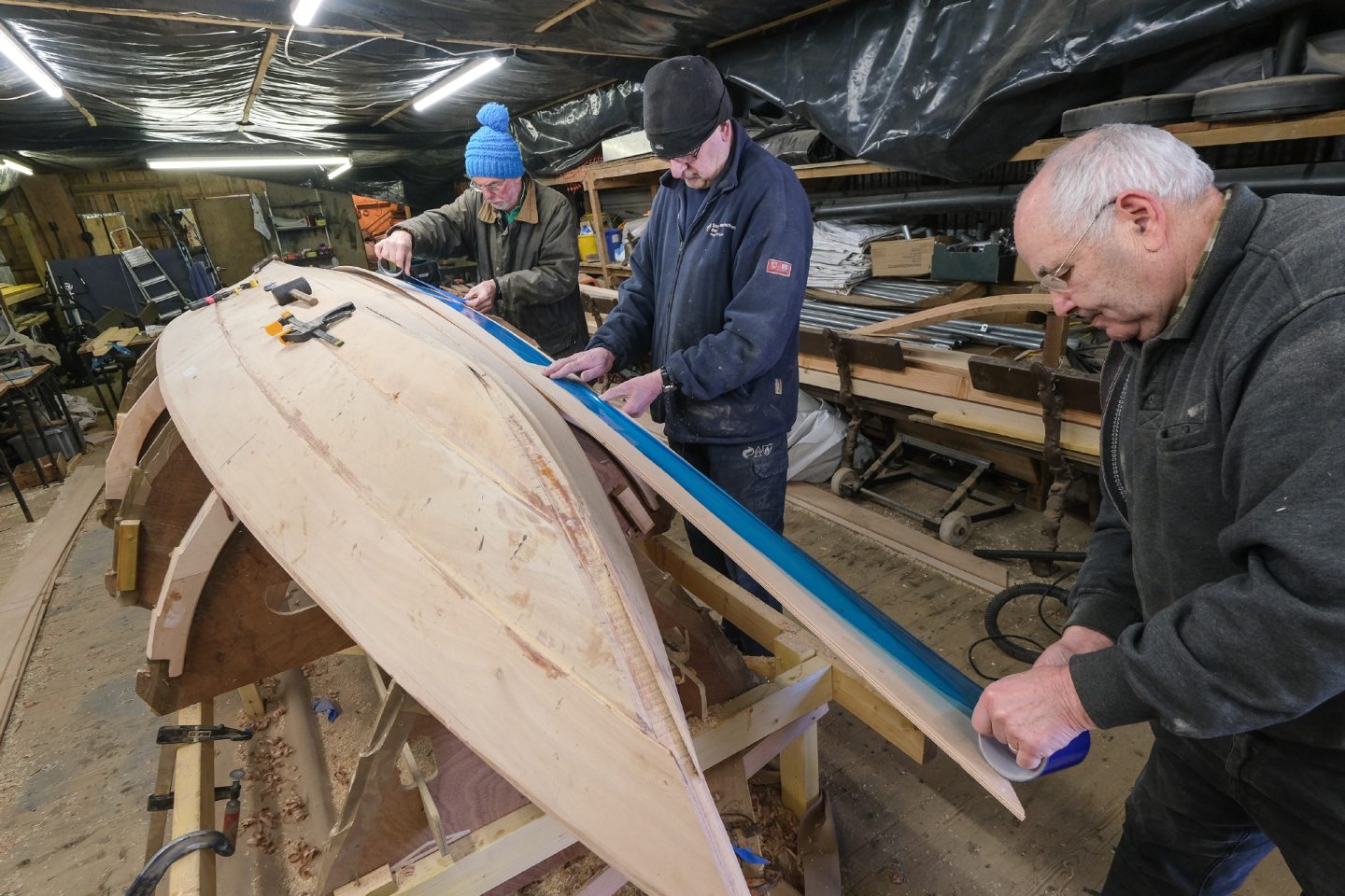 Forfar skiff construction crew press on with second community rowing boat
