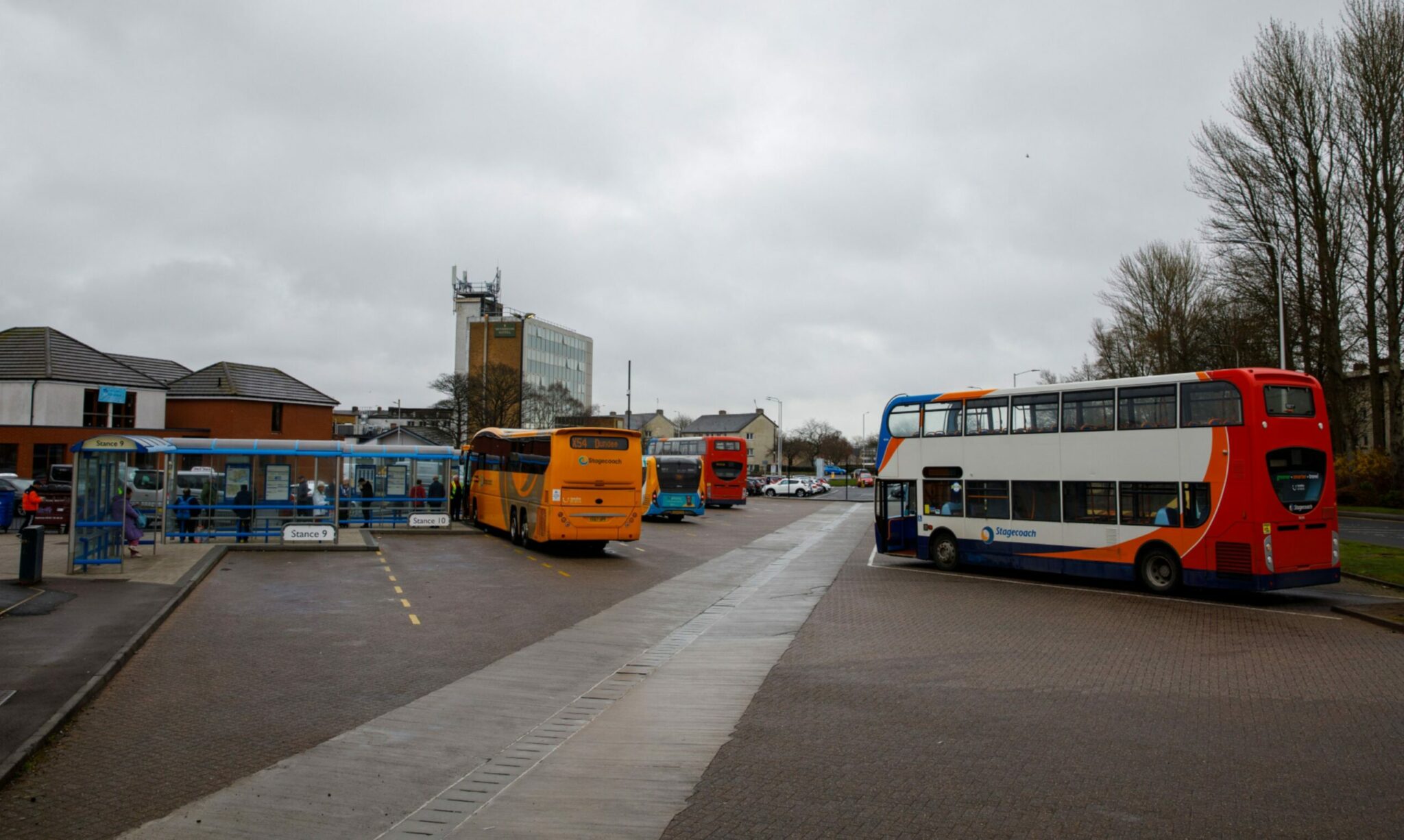 Crews tackle bus fire at Glenrothes bus station
