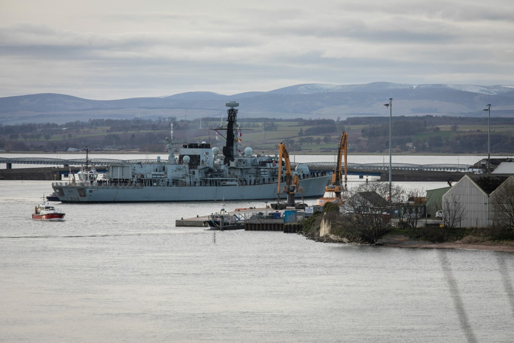 Pictures: HMS Montrose arrives in Angus town for final visit